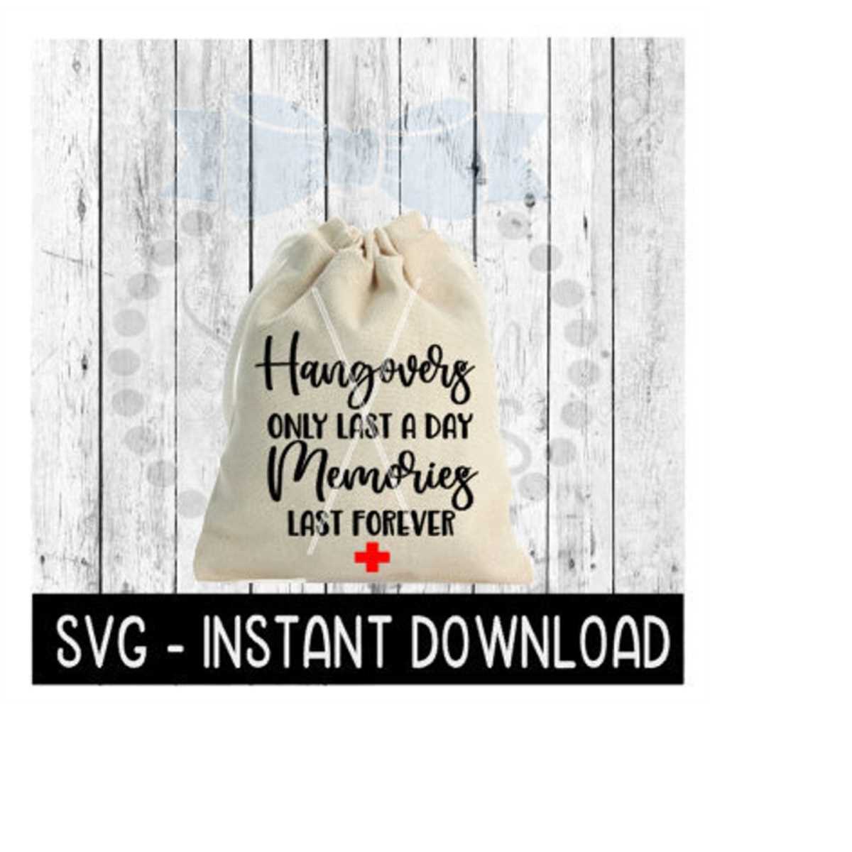 Hangover Kit SVG, Bachelorette Bachelor Hangover Bag SVG Fil - Inspire ...