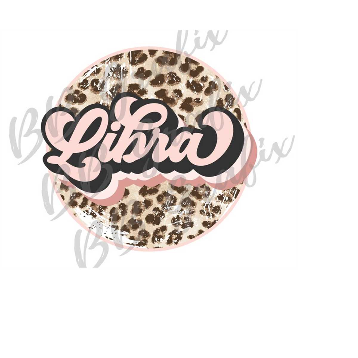 Digital Png File Libra Retro 70's Astrology Zodiac Sign Leop | Inspire ...