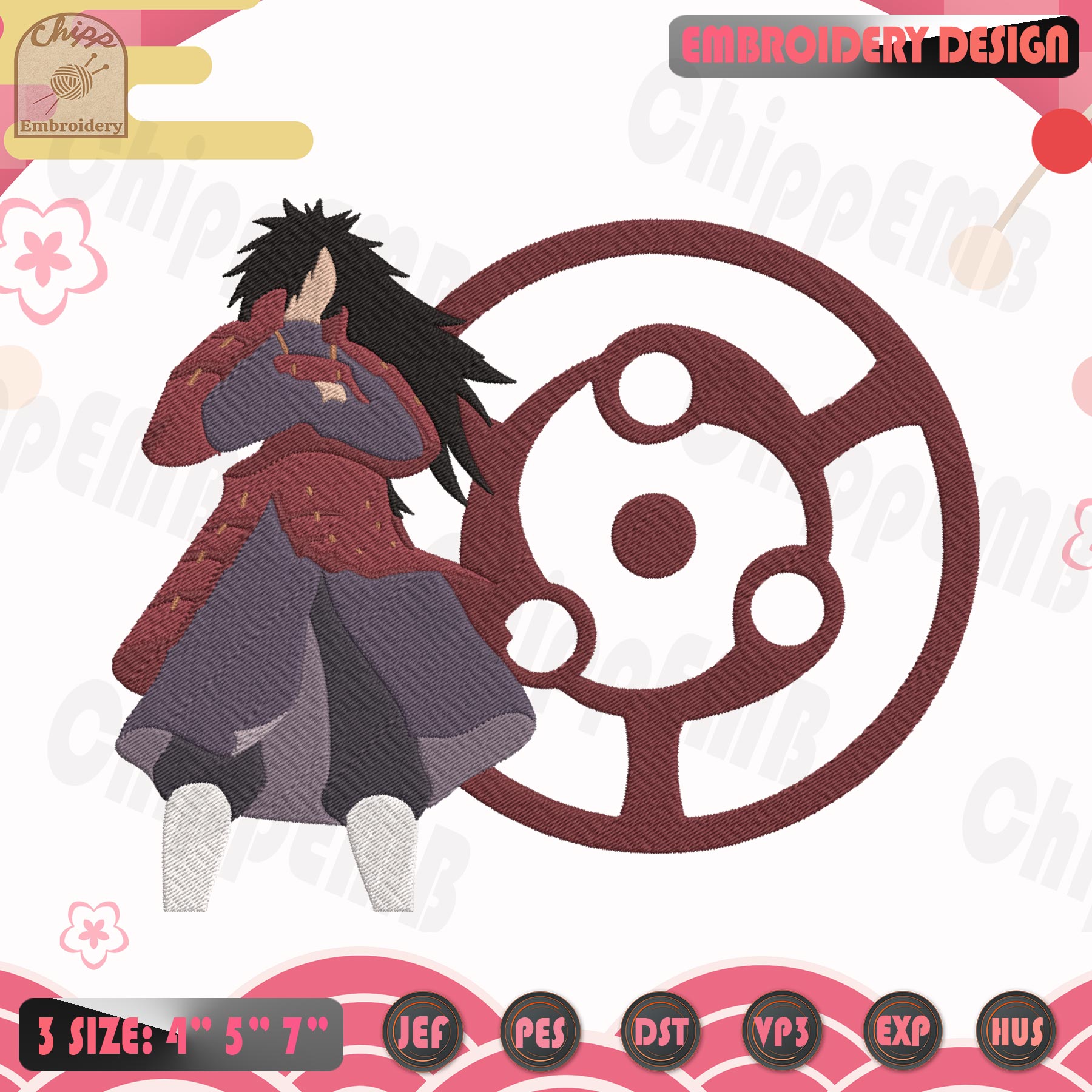Naruto Embroidery Design, Anime Embroidery Design, Machine E | Inspire ...