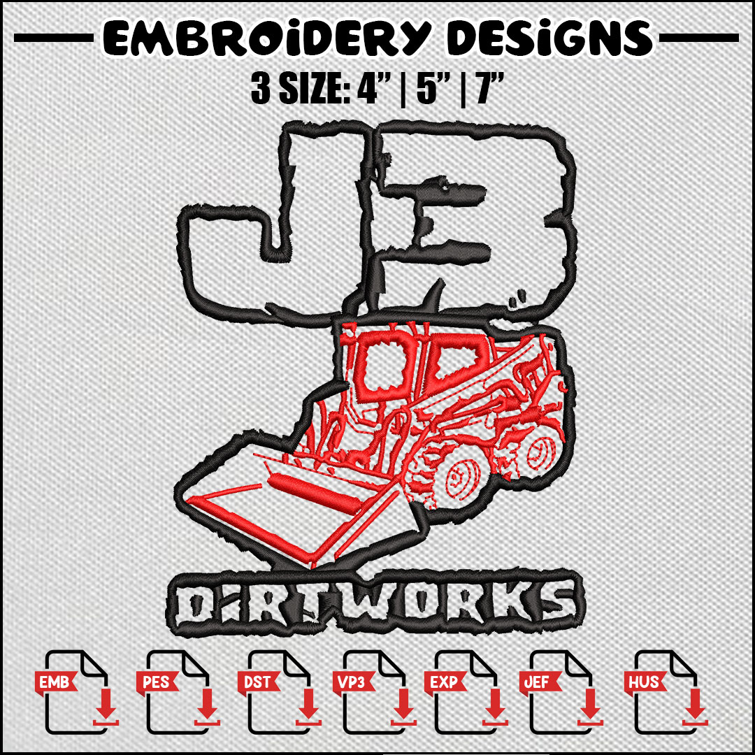 J3 dirtworks embroidery design, Logo embroidery, Logo design | Inspire ...