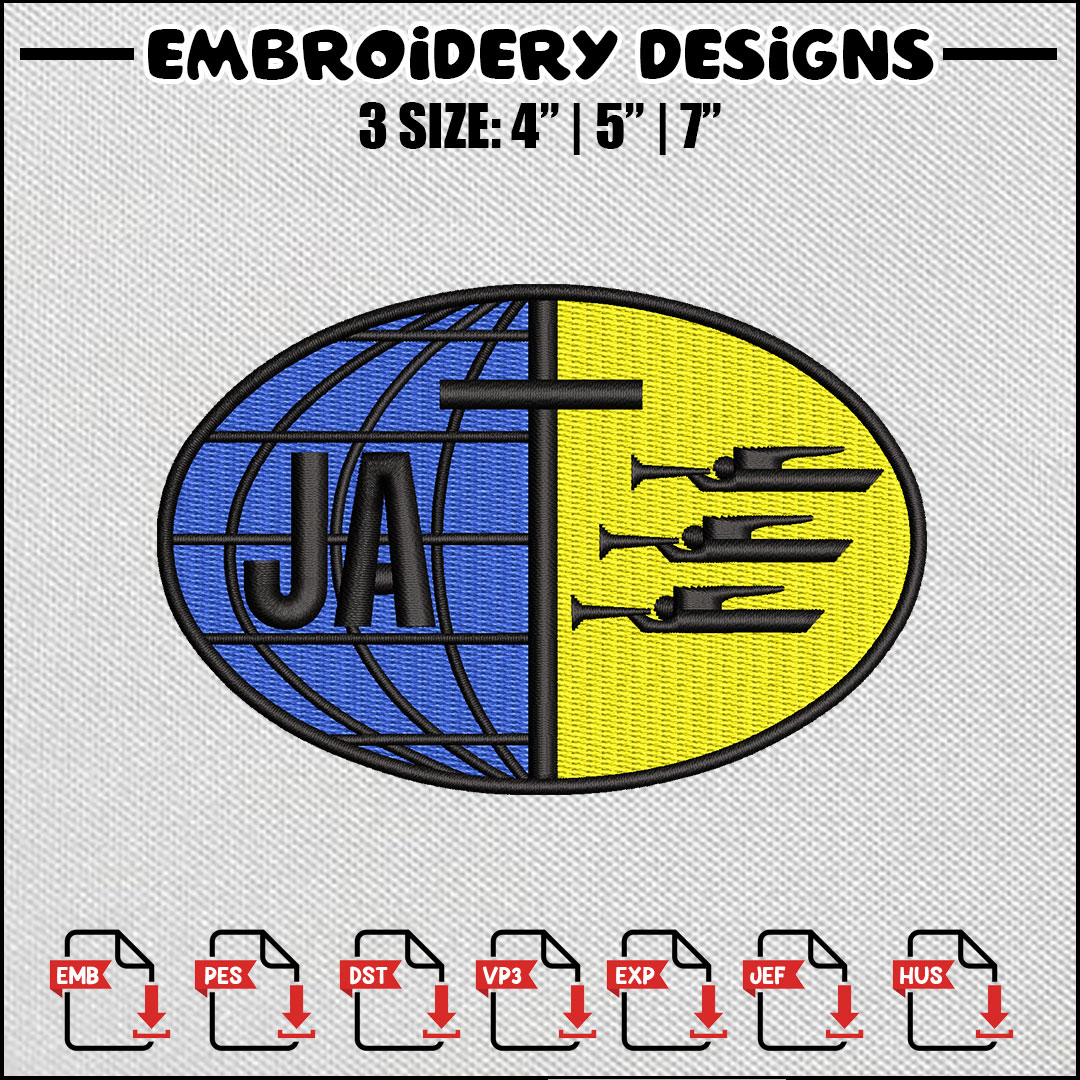 JA logo embroidery design, Logo embroidery, Logo design, Emb | Inspire ...