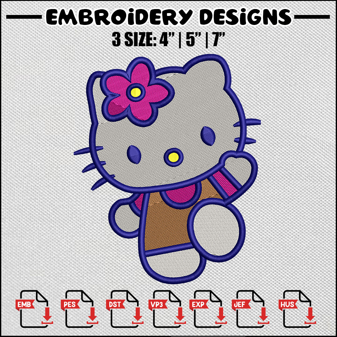 Kitty cat embroidery design, Kitty embroidery, Kitty design, | Inspire ...
