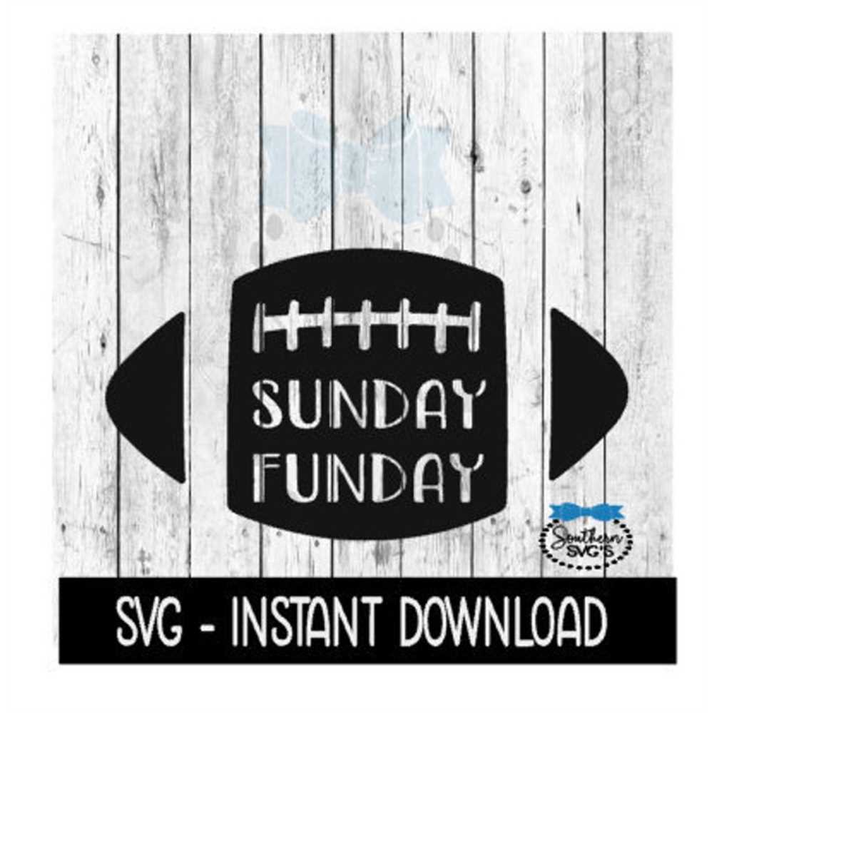 Sunday Funday Cutout Of Football SVG, Football SVG Files, In - Inspire ...