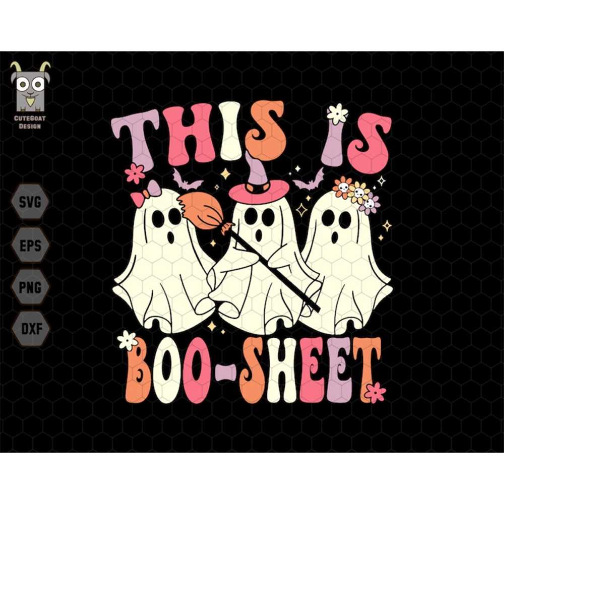 This Is Boo Sheet Svg, Cute Ghost Svg, Trendy Halloween, Fun | Inspire ...
