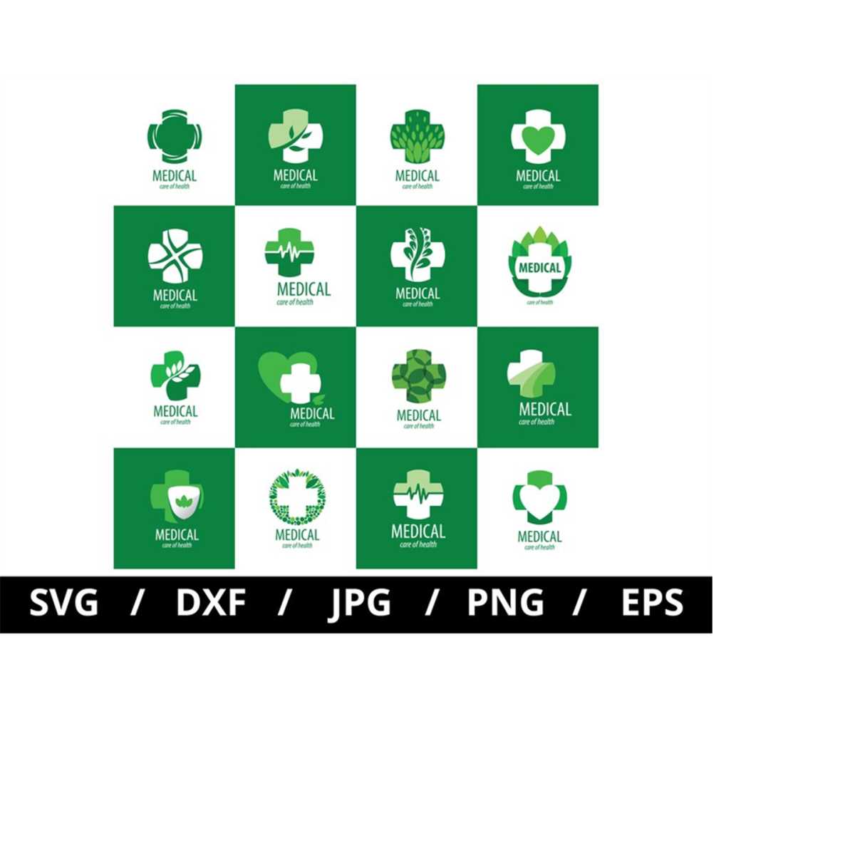 medical logo sets collection illustration svg, hospital, cli | Inspire ...