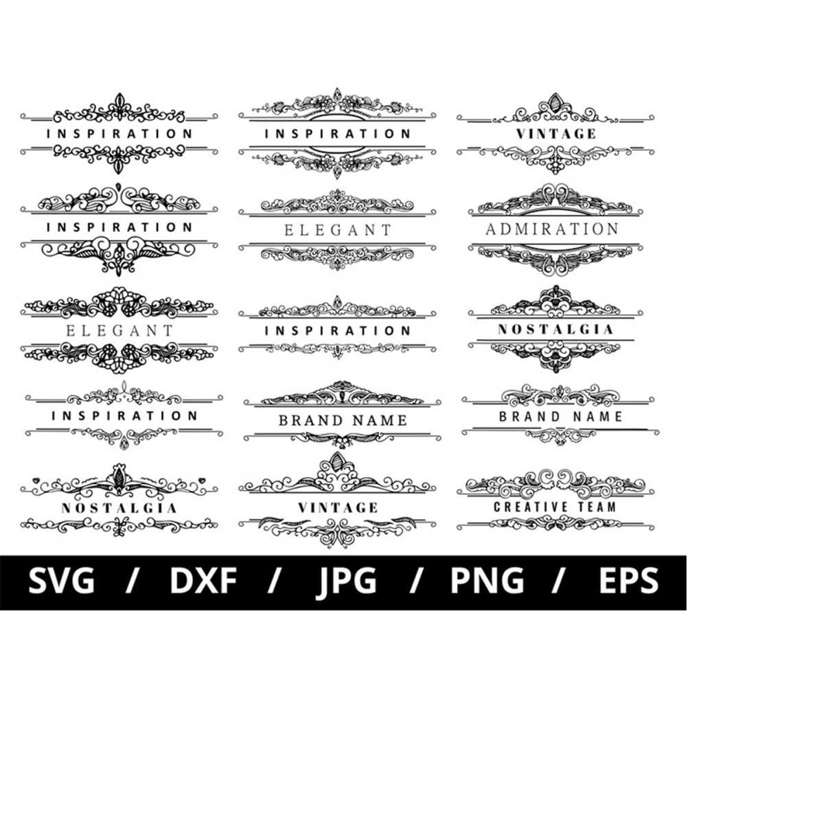 text borders svg - Inspire Uplift