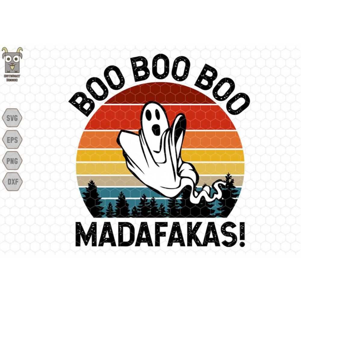 Boo Boo Boo Madafakas Svg, Flying Ghost Svg, Cute Halloween | Inspire ...
