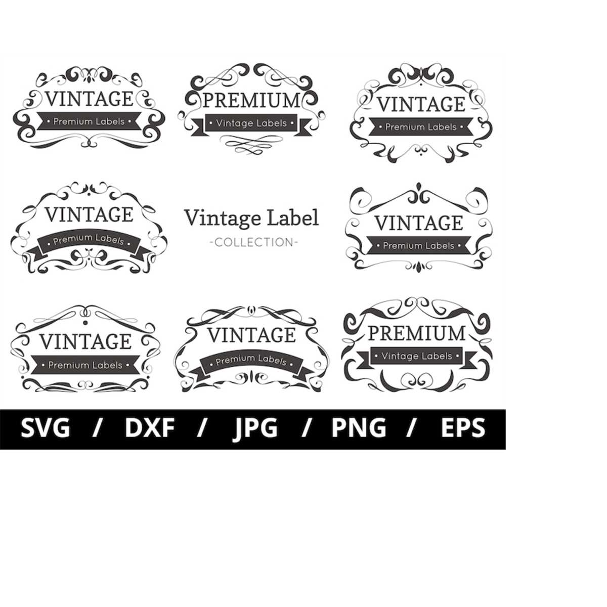 Floral frame svg, vintage labels svg, premium label svg, vin | Inspire ...