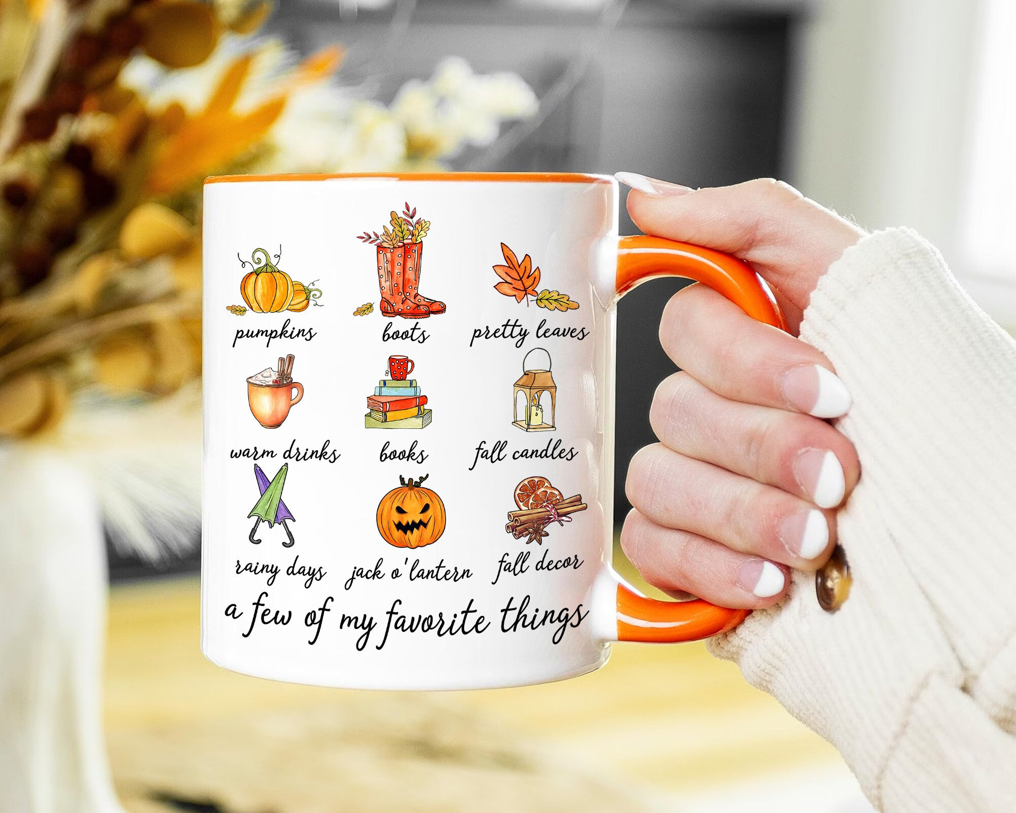 Fall Mug, Favorite Fall Things Mug, Fall Coffee Mug, Autumn | Inspire ...