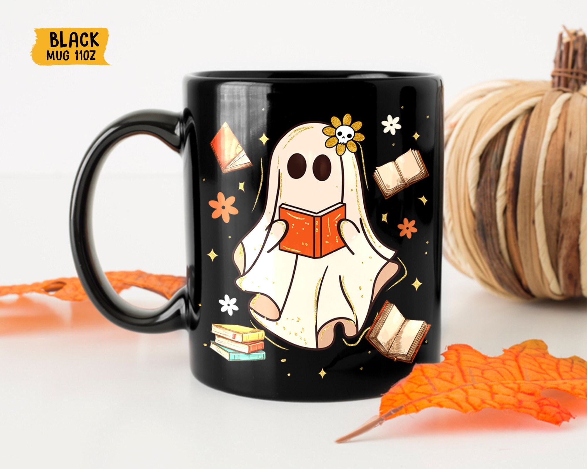 Ghost Reader Mug, Funny Halloween Mug, Ghost Mug, Funny Hall | Inspire ...