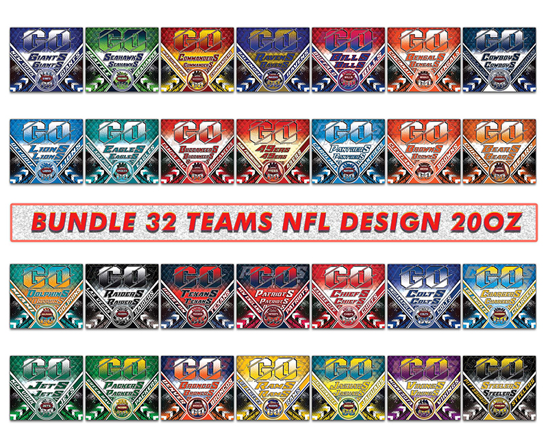 NFL Bundle Tumbler Wrap , NFL Png, NFL Tumbler Png,NFL 20 oz | Inspire ...