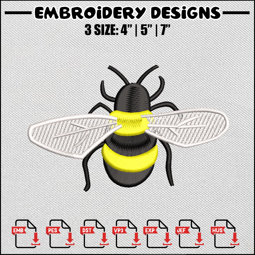 Bee embroidery design, Bee embroidery, Animal design, Embroi | Inspire ...