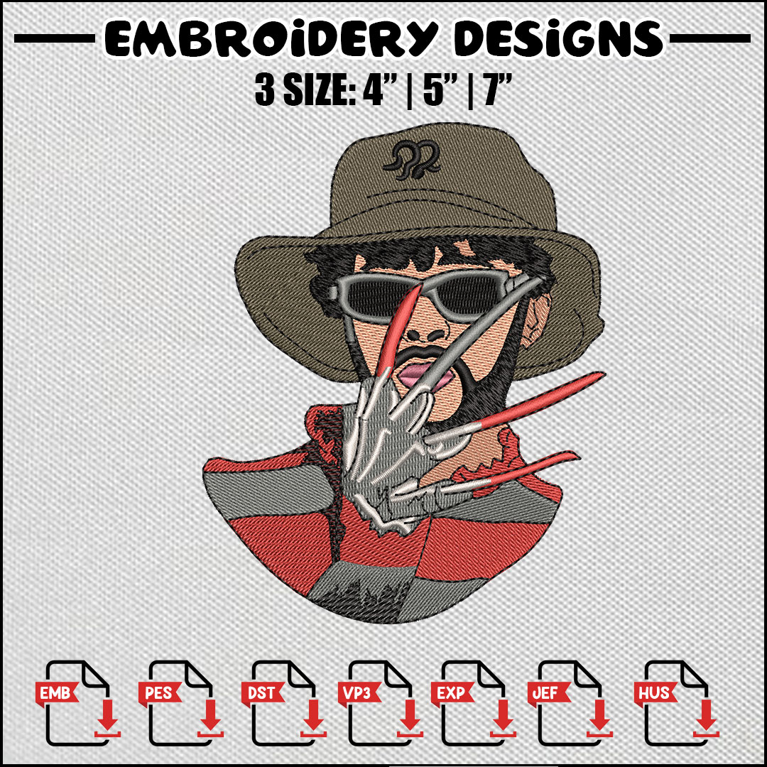 Horror man embroidery design, Horror embroidery, Movie desig | Inspire ...
