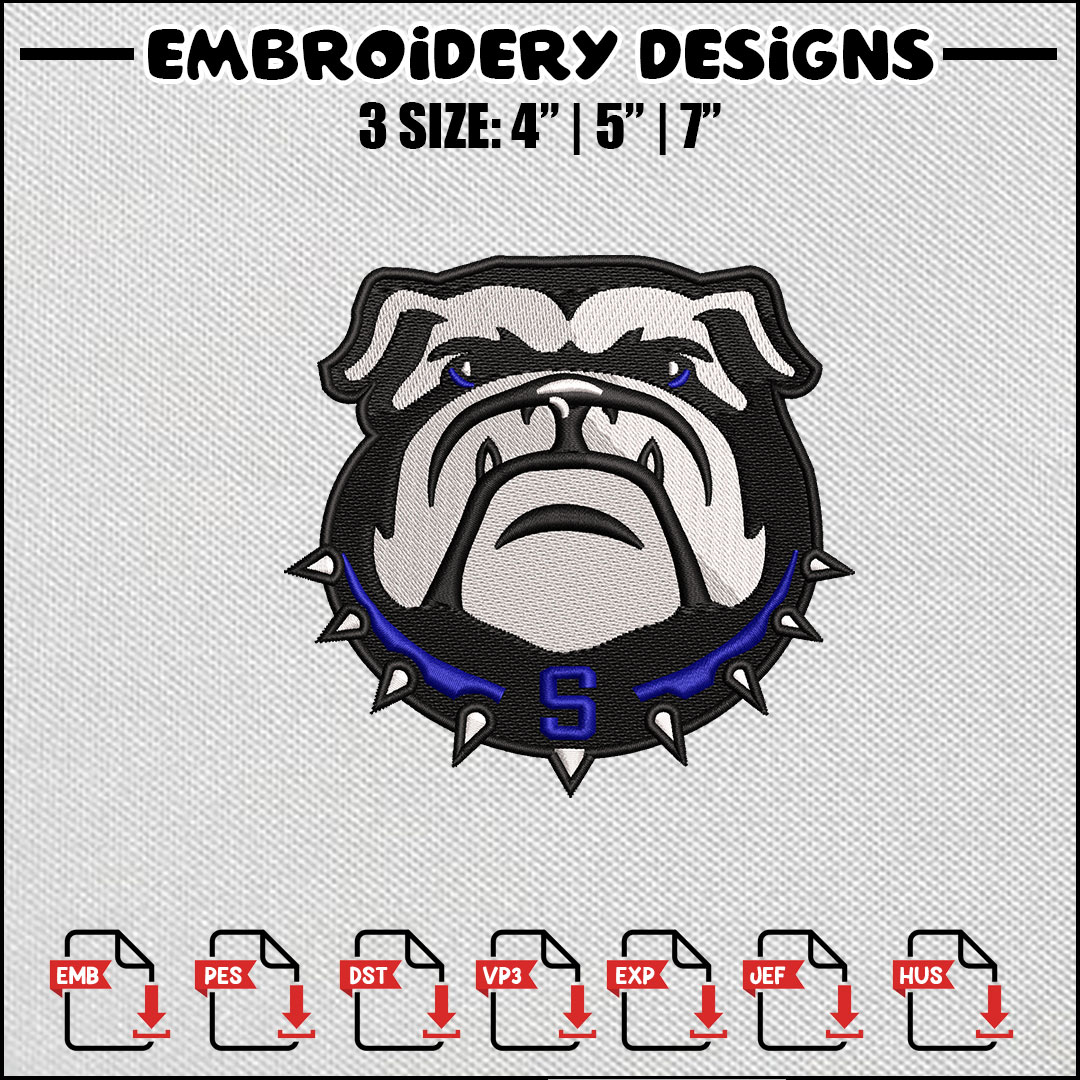 Bull dog embroidery design,Bull dog embroidery, Dog design, | Inspire ...