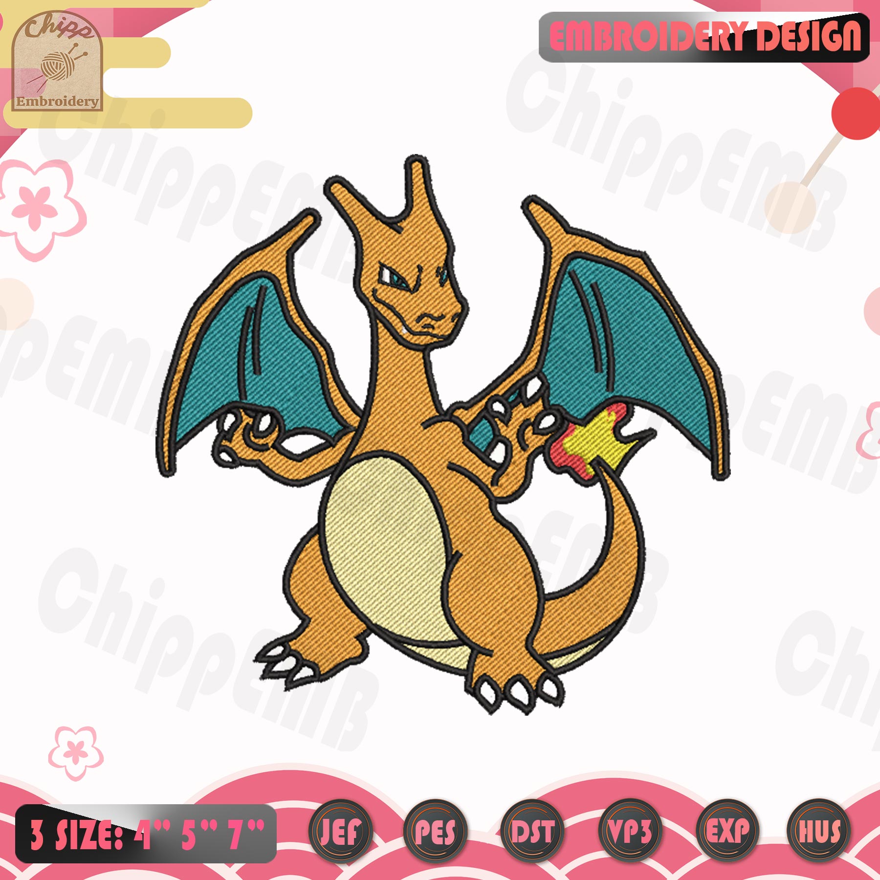 Pikachu Embroidery Design, Pokemon Embroidery Design, Anime | Inspire ...