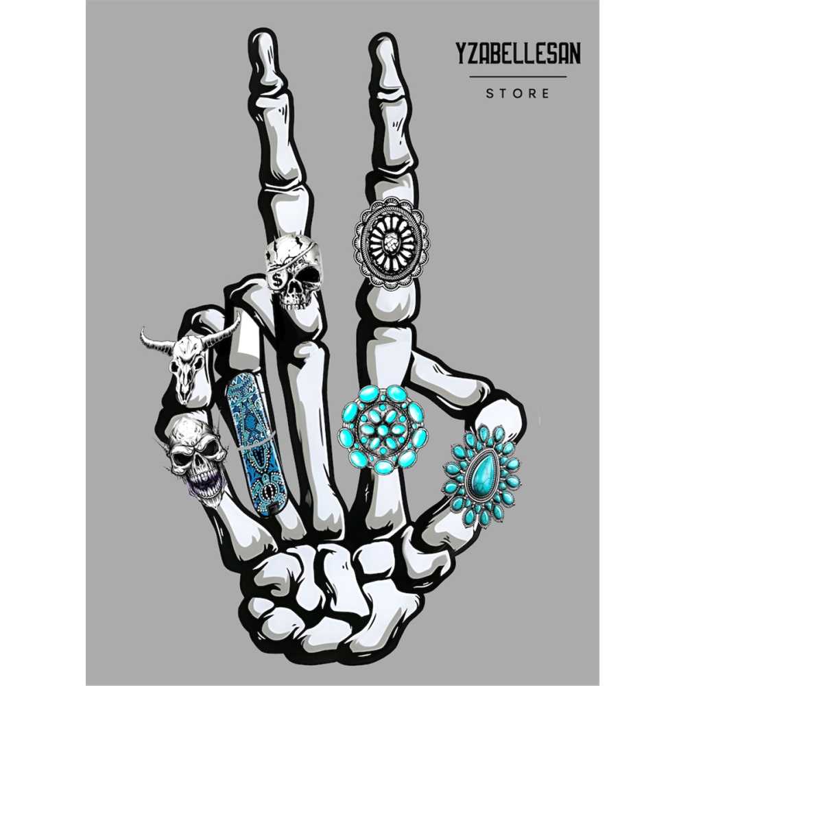 Retro Western Cowgirl Png, Skeleton Peace Sign Png, Skeleton | Inspire ...