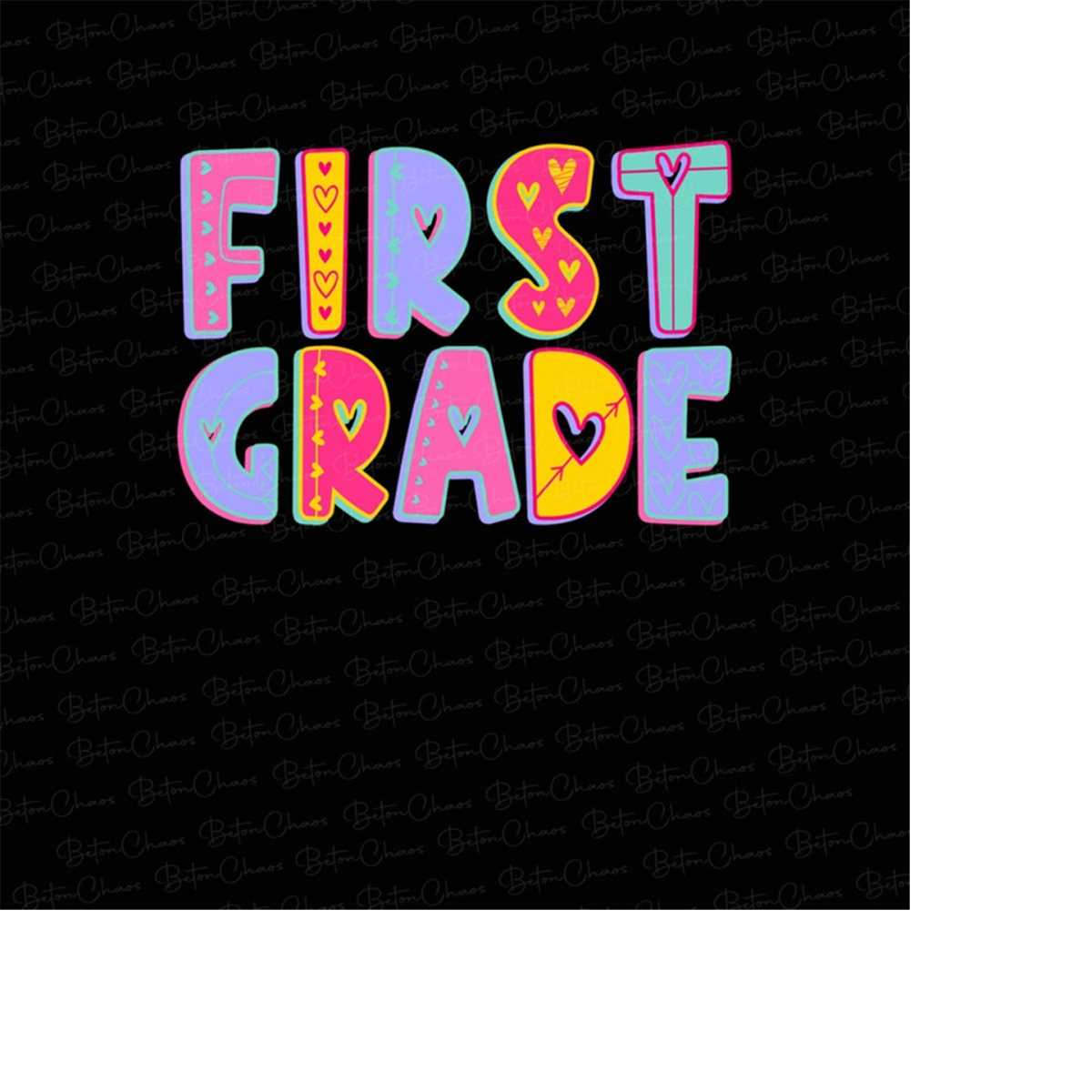 First Grade Png, Hello 1st Grade Png, Back to School Png Bun - Inspire ...