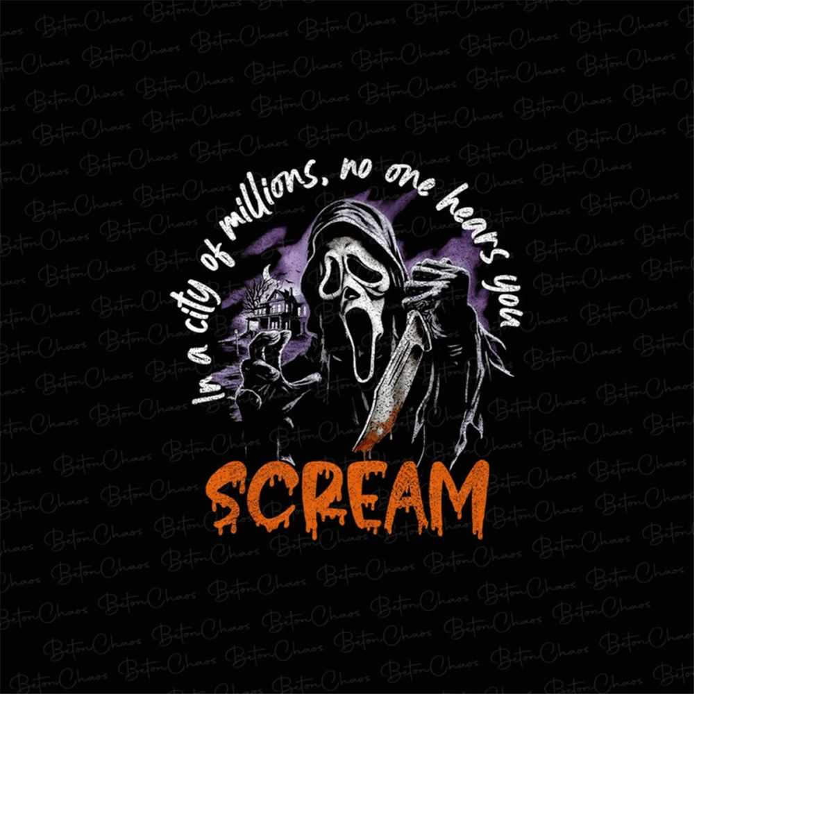Scream Ghostface Horror Halloween PNG File | Digital Downloa | Inspire ...