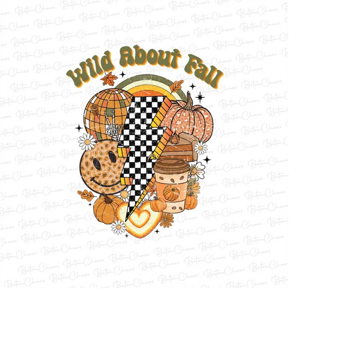 Vintage Pumpkin PNG Digital Files, Wild About Fall Leopard A | Inspire ...