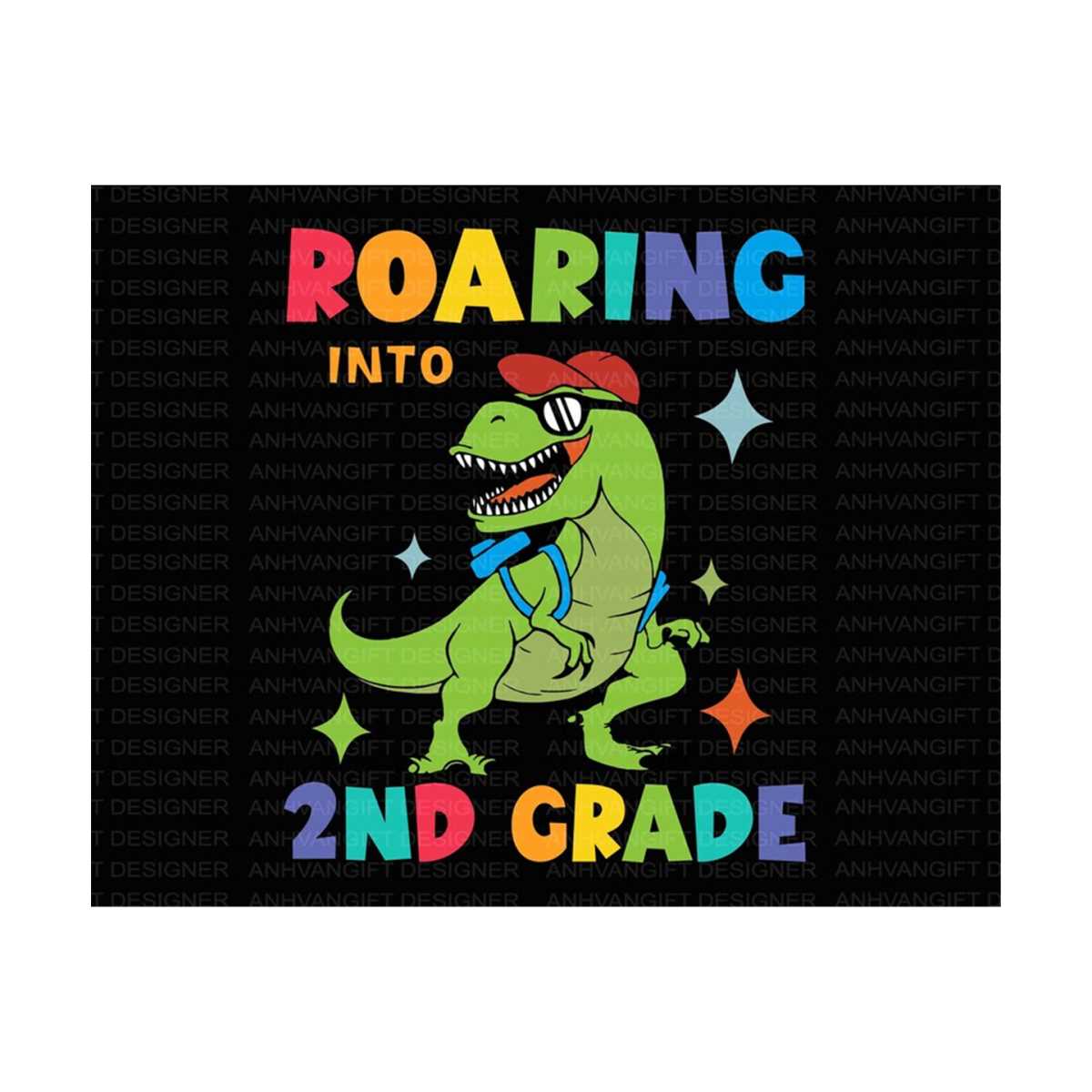 Roaring Into Second Grade PNG, Back To School Png, First Day | Inspire ...