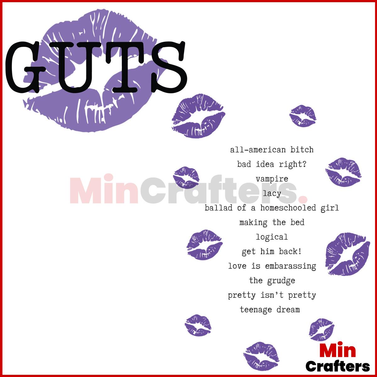 Vintage GUTS Album Olivia Rodrigo SVG Graphic Design File | Inspire Uplift