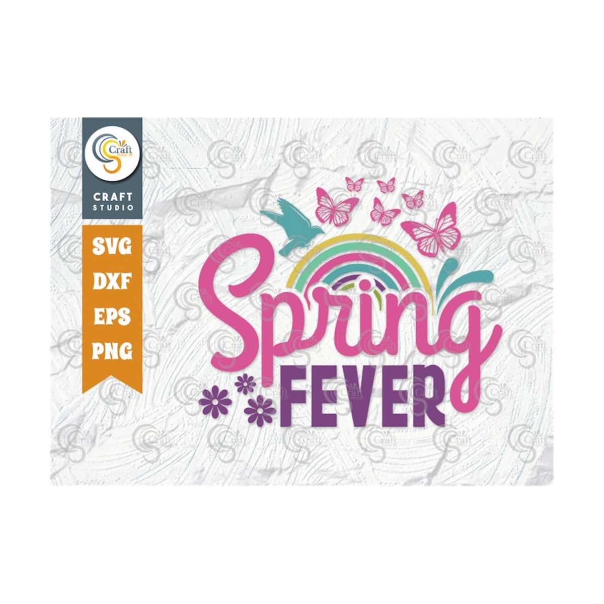 Spring Fever Svg Cut File, Butterfly Svg, Rainbow Svg, Birds - Inspire ...