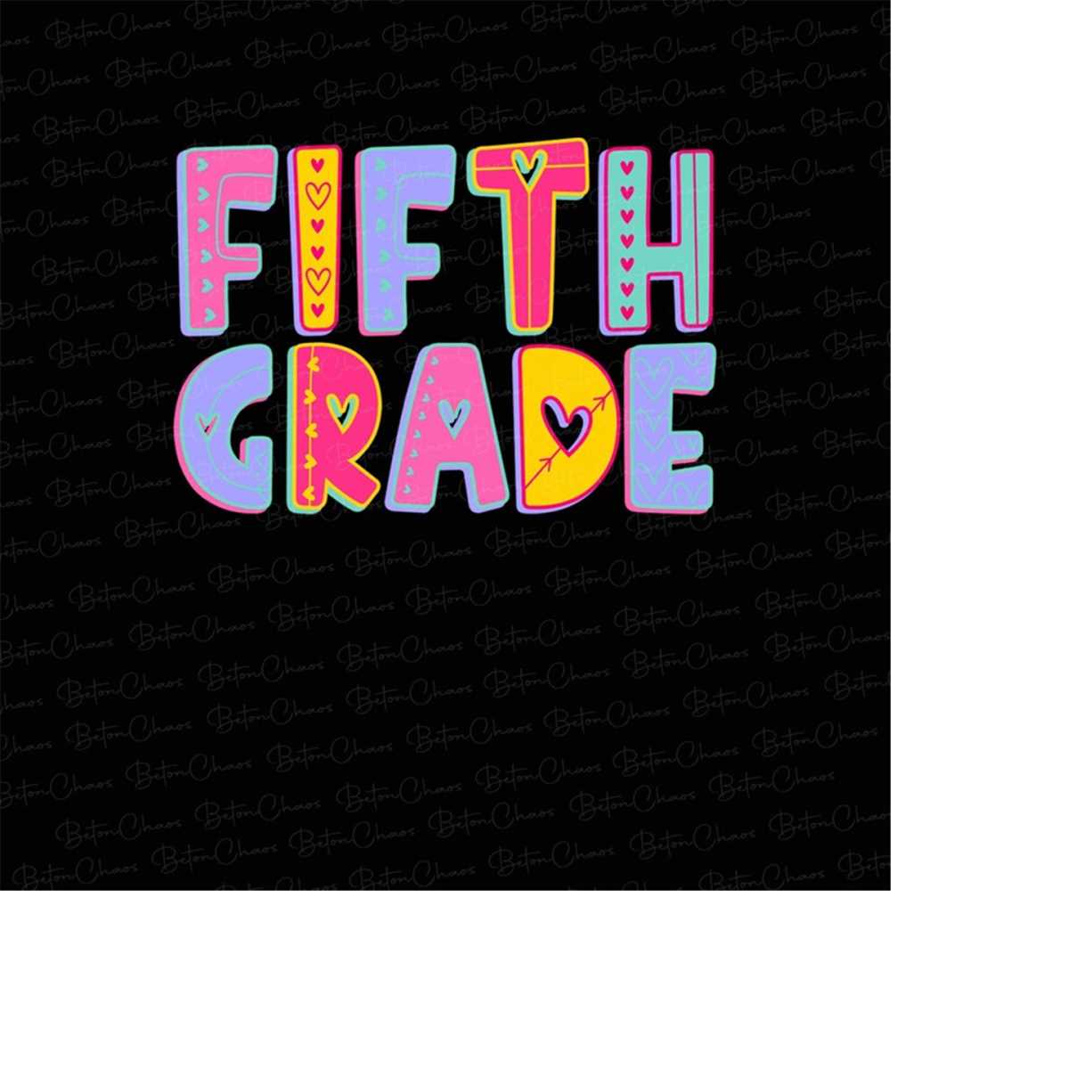 Fifth Grade Png, Back to School Png Bundle, Hello 5th Grade - Inspire ...