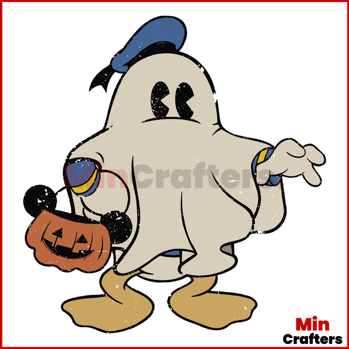 Donald Duck Ghost Disney Spooky Season SVG Graphic File | Inspire Uplift