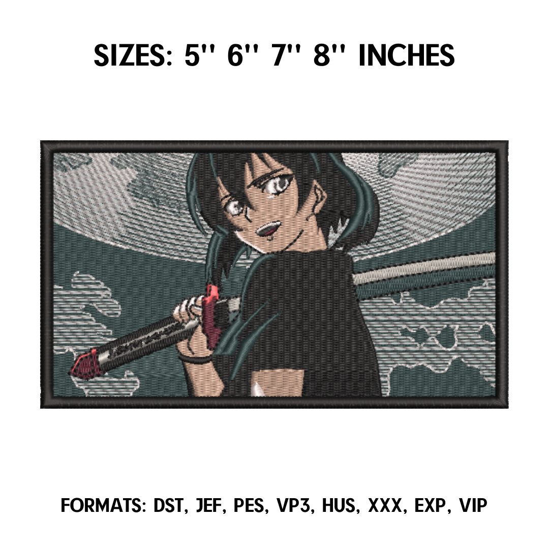 Akame Embroidery Design File, Akame ga Kill Anime Embroidery | Inspire ...