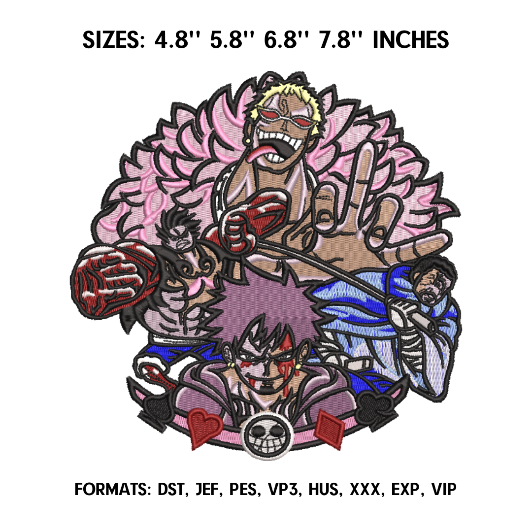 Anime One Piece Embroidery Design File, One Piece Anime Embr | Inspire ...