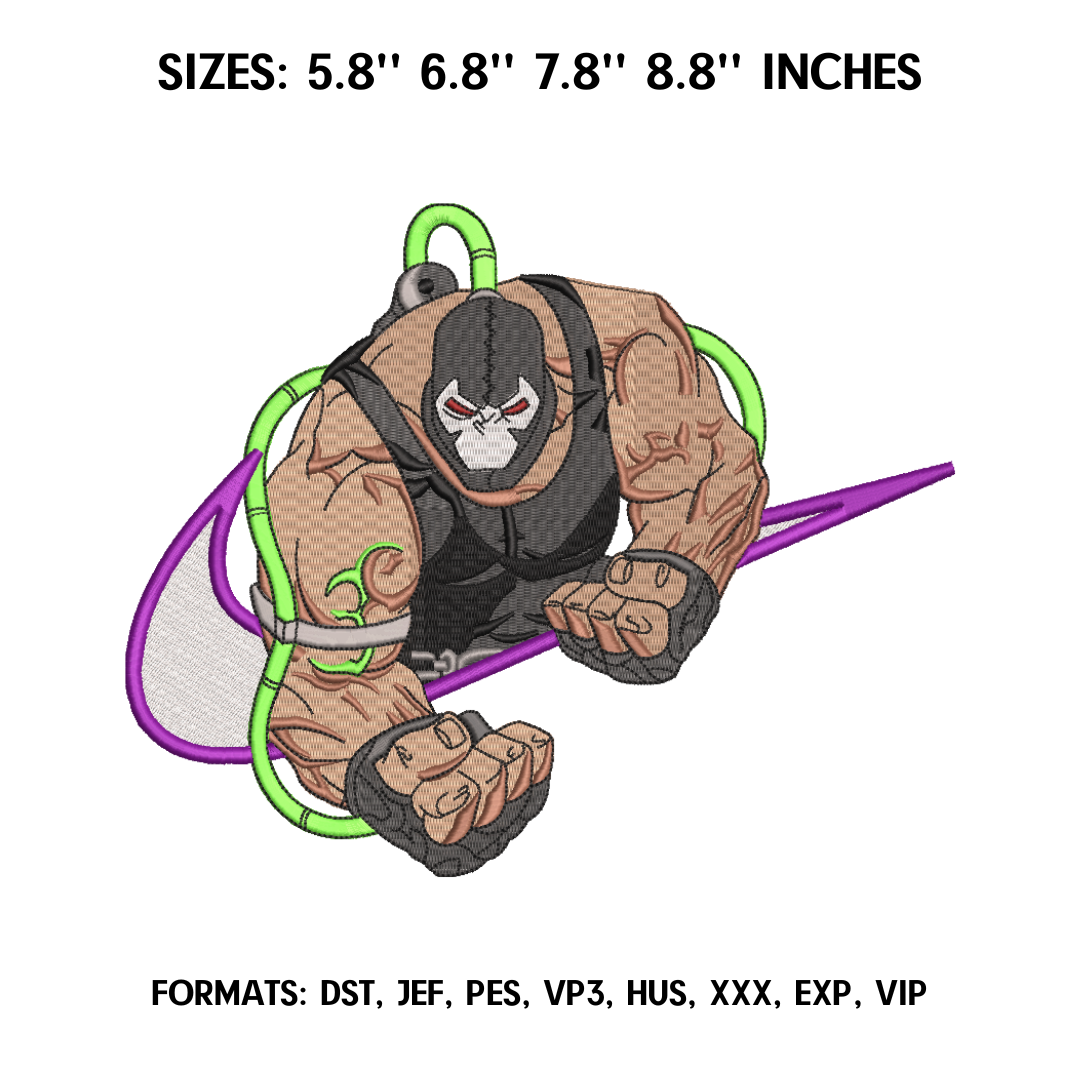 Bane Embroidery Design File, Batman Comics Embroidery Design | Inspire ...