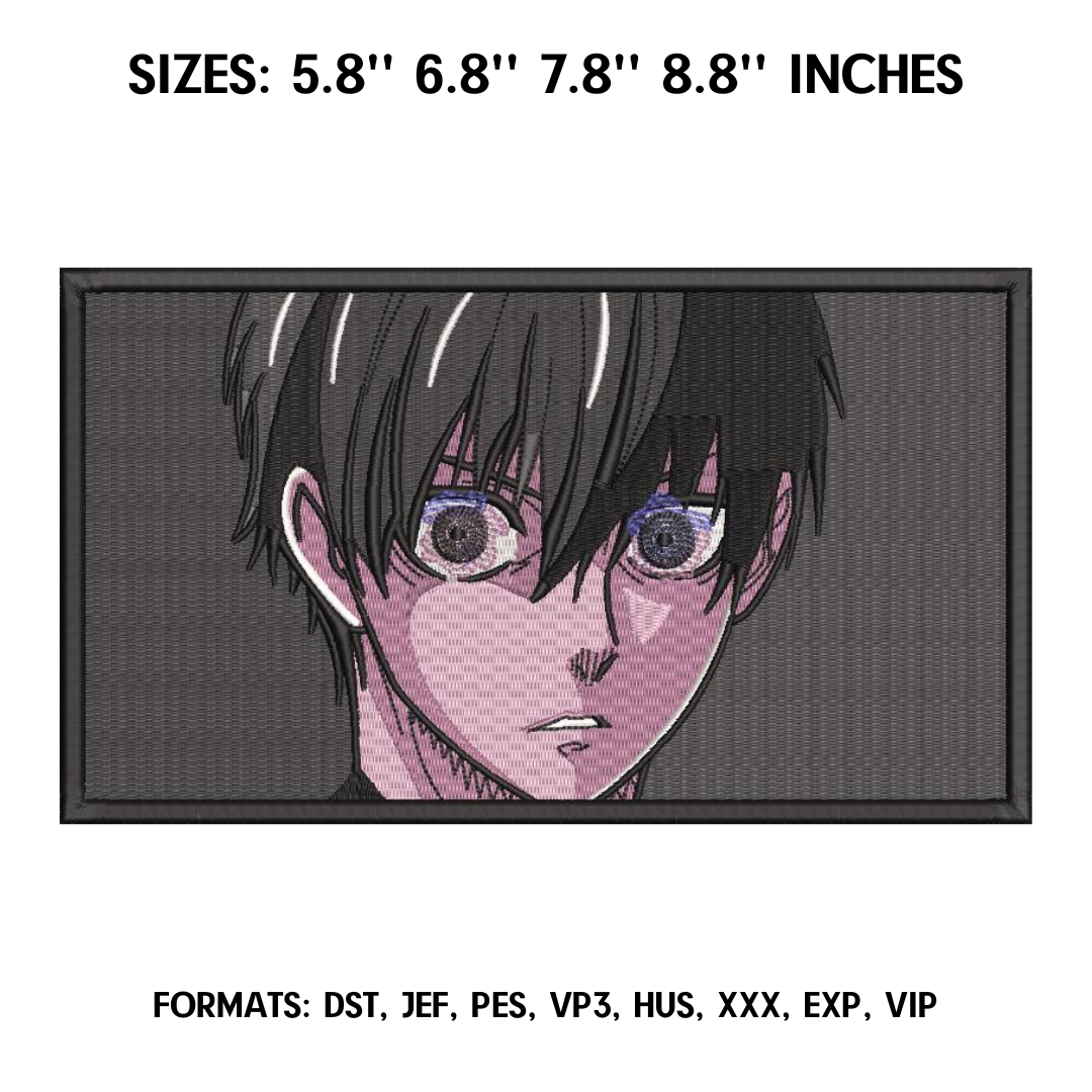 Blue Lock Isagi Yoichi Embroidery design file pes. Anime emb | Inspire ...