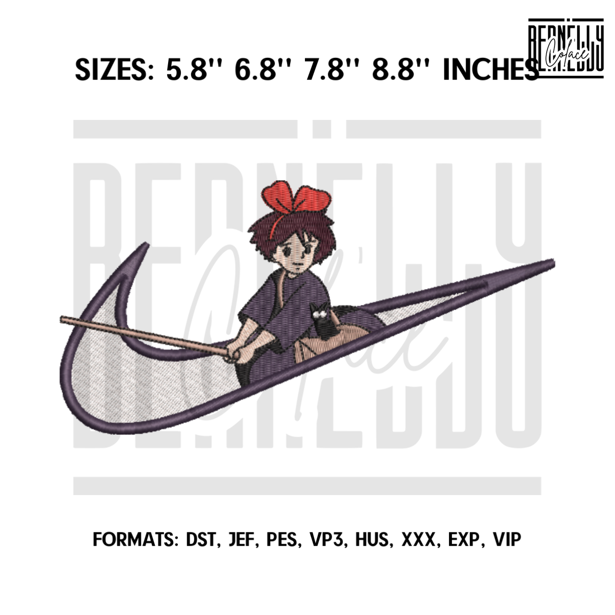 Kikis Delivery Service Embroidery Design File, Kiki Delivery - Inspire ...