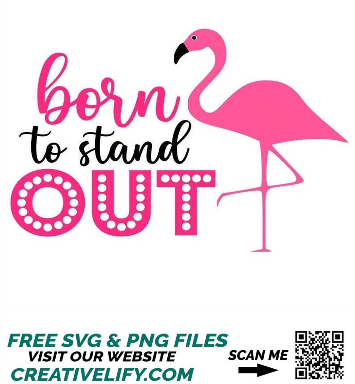Flamingo SVG, Born to Stand Out SVG, Summer SVG, Digital Dow - Inspire ...