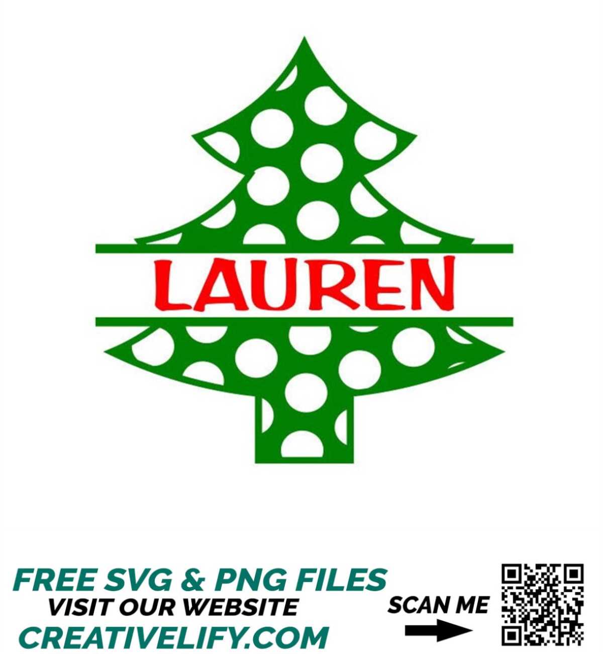Christmas Tree Name Frame SVG, Christmas Tree SVG, Digital D - Inspire ...