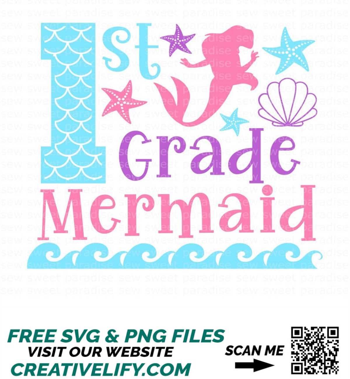 1st Grade Mermaid SVG, First Grade SVG, First Day of School - Inspire ...
