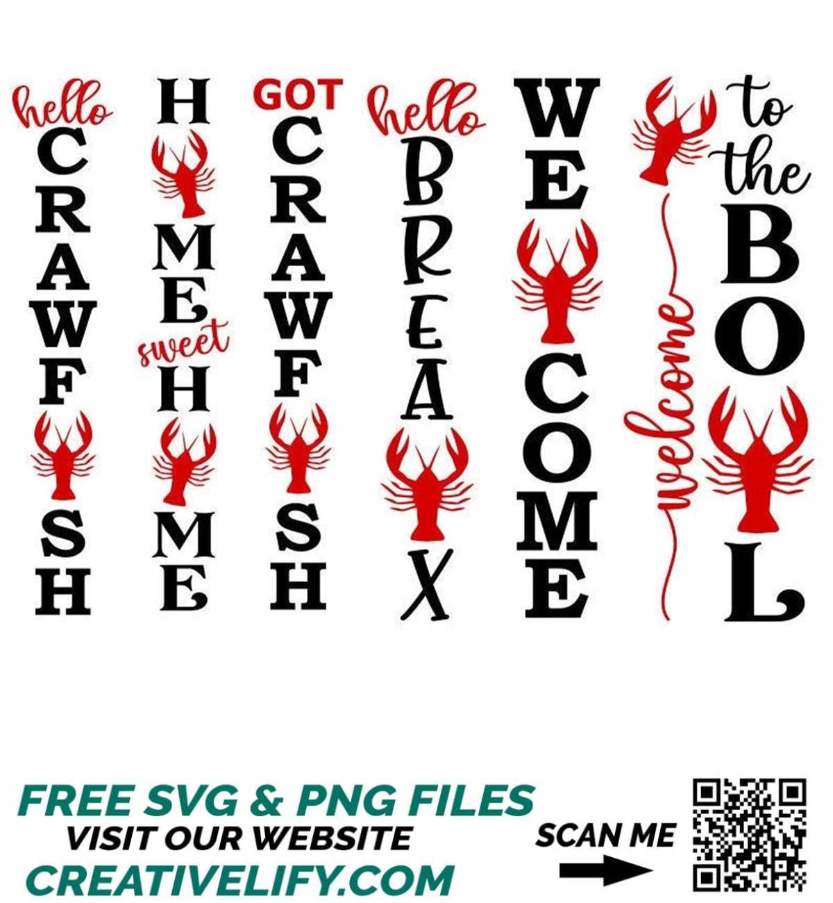 Porch Sign SVG Bundle, Crawfish SVG, Summer SVG, Digital Dow | Inspire ...