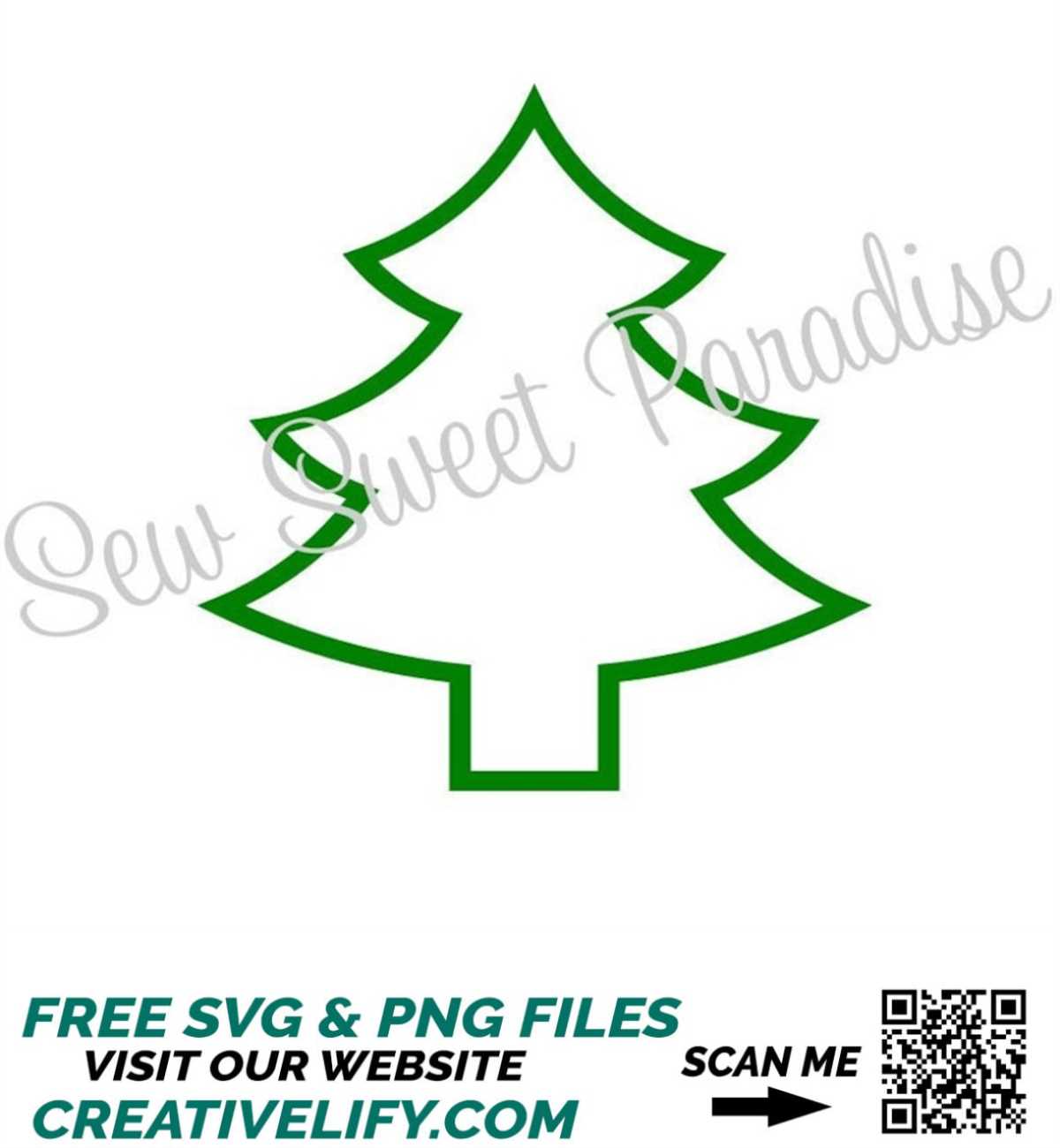 Christmas Tree Outline SVG, Christmas SVG, Tree SVG, Digital | Inspire ...