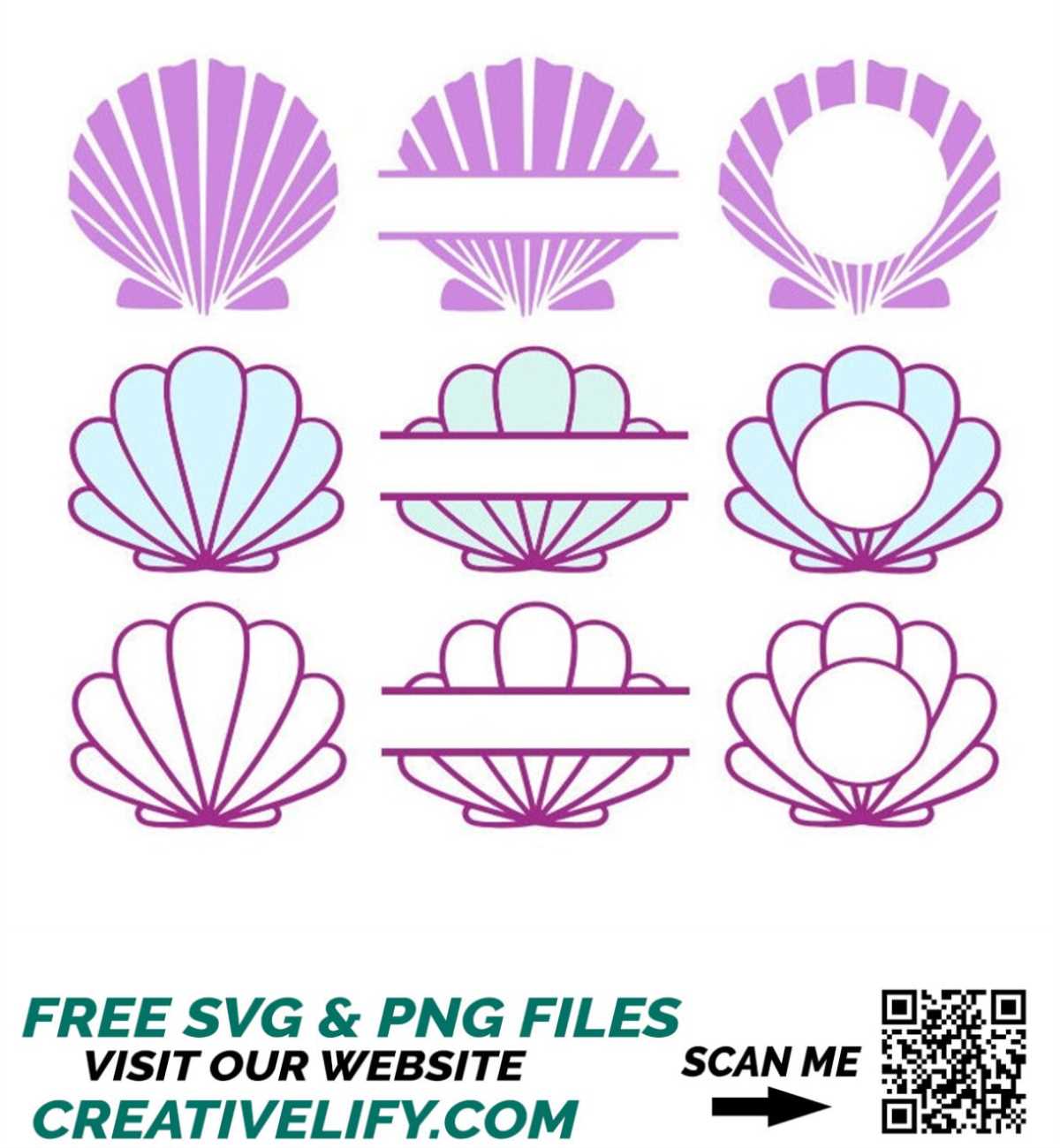 Seashell SVG Bundle, Beach SVG, Monogram Frame SVG, Summer, | Inspire ...