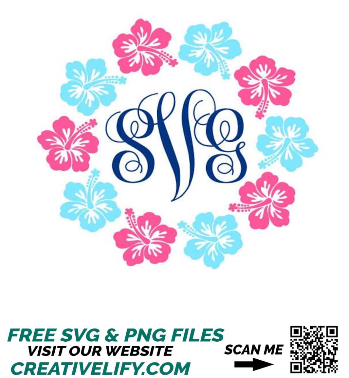 Hibiscus SVG, Tropical SVG, Hibiscus Monogram Frame, Digital - Inspire ...