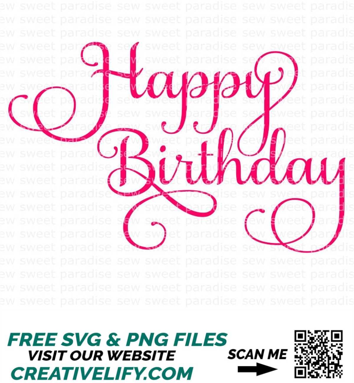 Happy Birthday SVG, Birthday SVG, Birthday Script SVG, Digit - Inspire ...