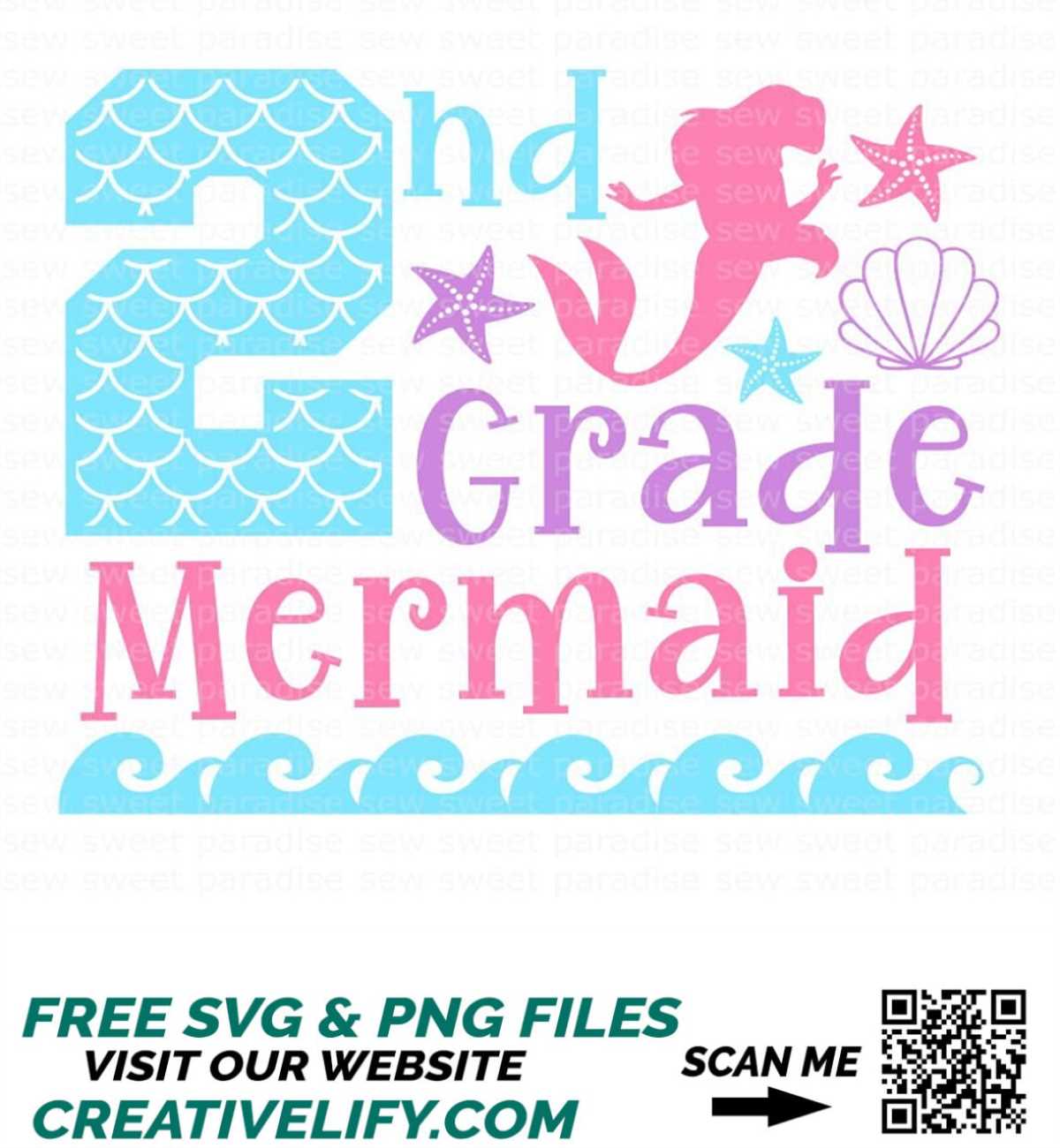 2nd Grade Mermaid SVG, Second Grade SVG, First Day of School - Inspire ...