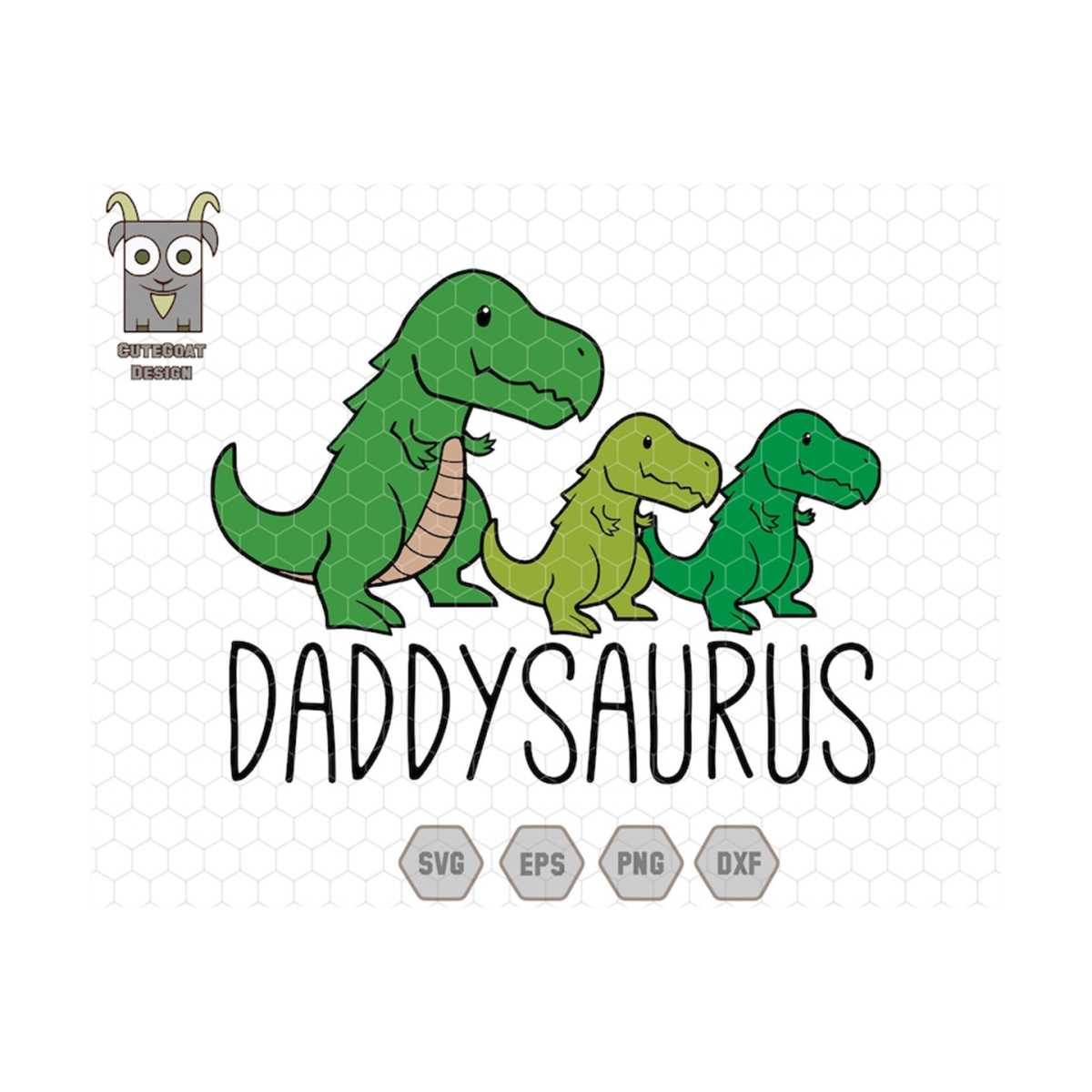 Daddysaurus Svg, Daddy Svg, Dad Dinosaur Svg, Trex Svg, Funn - Inspire ...