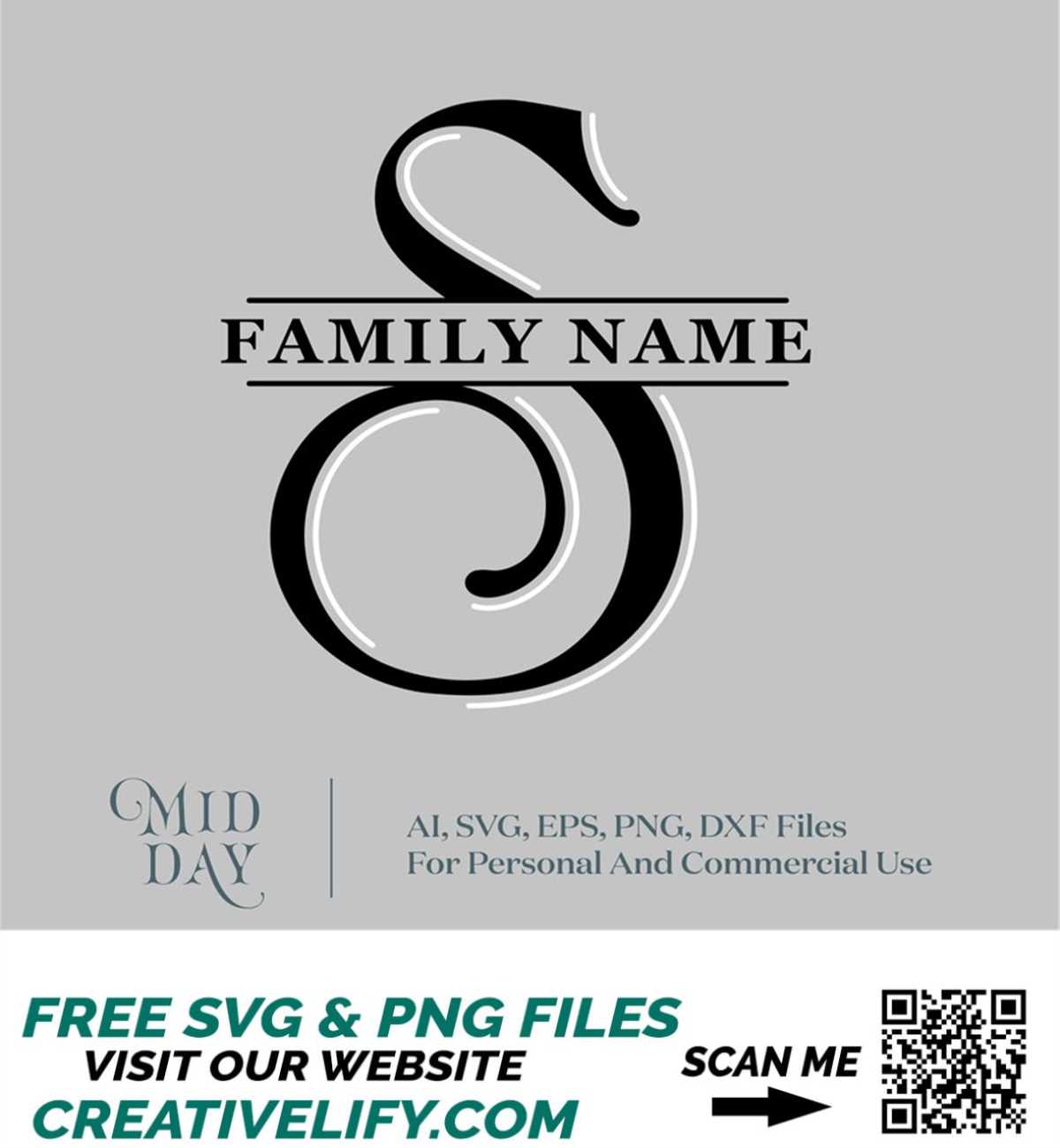 Split S Svg Split Monogram S Svg Split Letter Monogram Svg Inspire