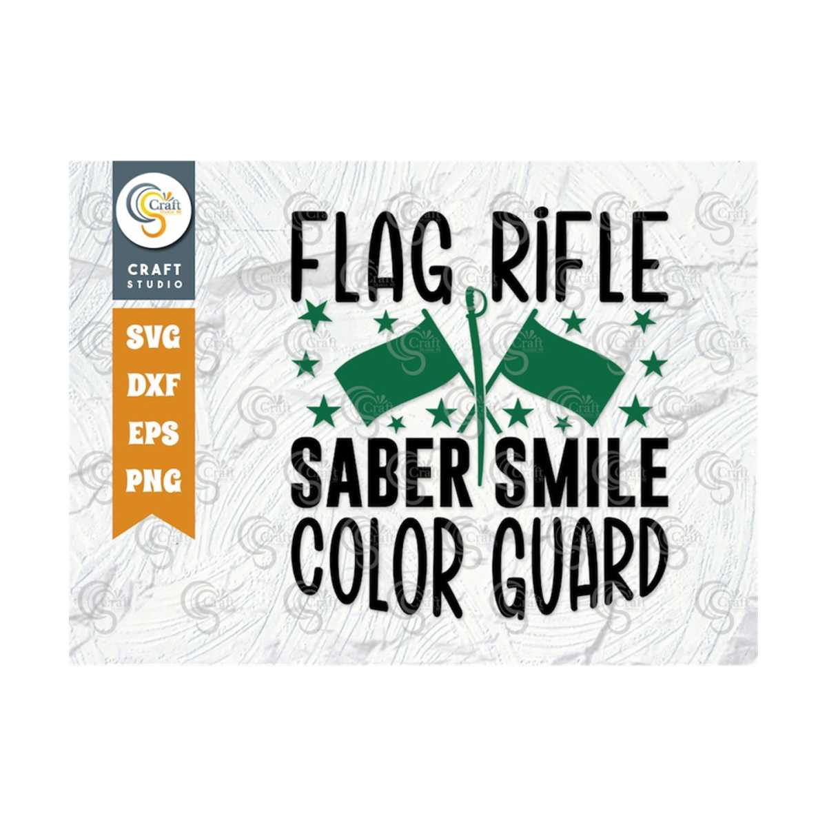 Flag Rifle Saber Smile Color Guard SVG Cut File, Flag Twirle | Inspire ...