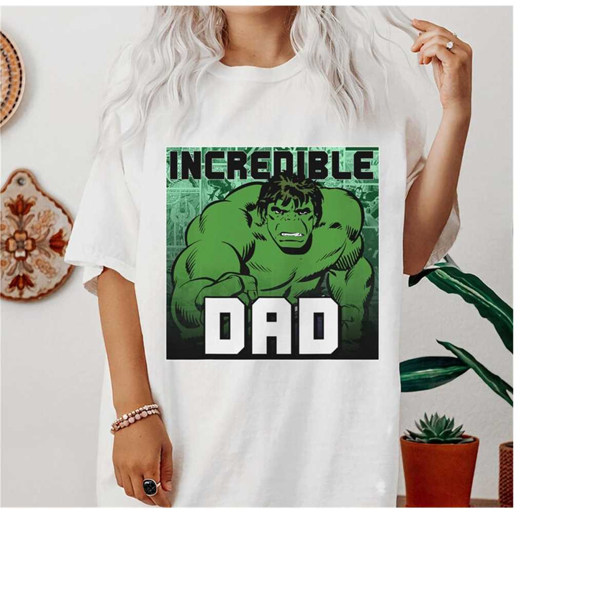 Marvel Hulk Father's Gift Incredible Dad Graphic Shirt, Disn | Inspire ...