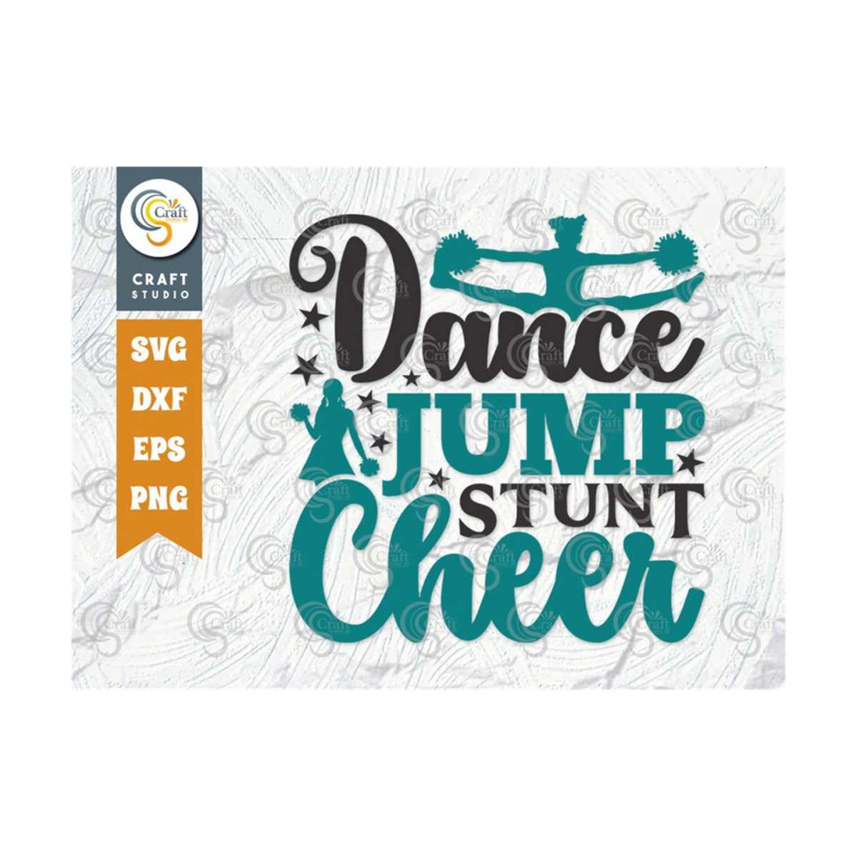 Dance Jump Stunt Cheer SVG Cut File, Cheerleading Svg, Cheer | Inspire ...