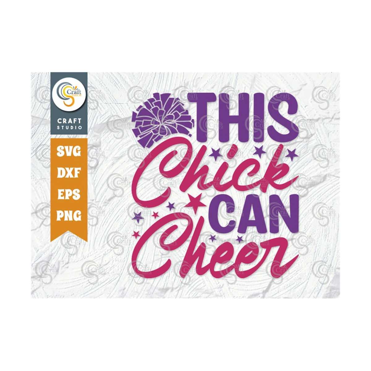 This Chick Can Cheer SVG Cut File, Cheerleading Svg, Cheer S | Inspire ...