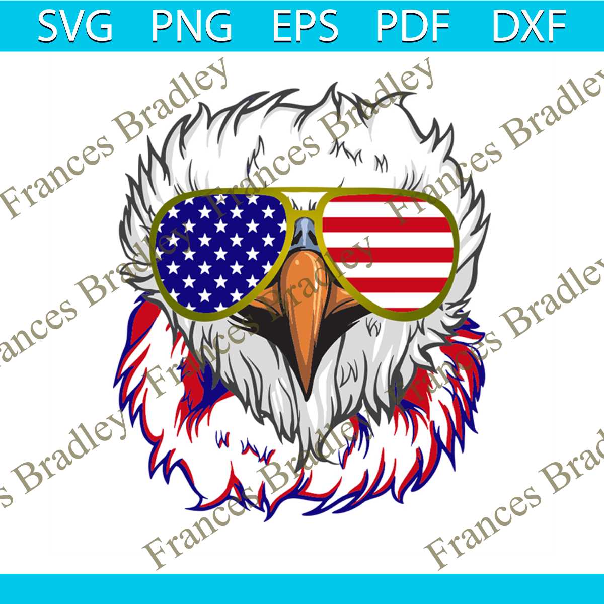 American Eagle Wear American Flag Glasses Svg, Nation Svg | Inspire Uplift