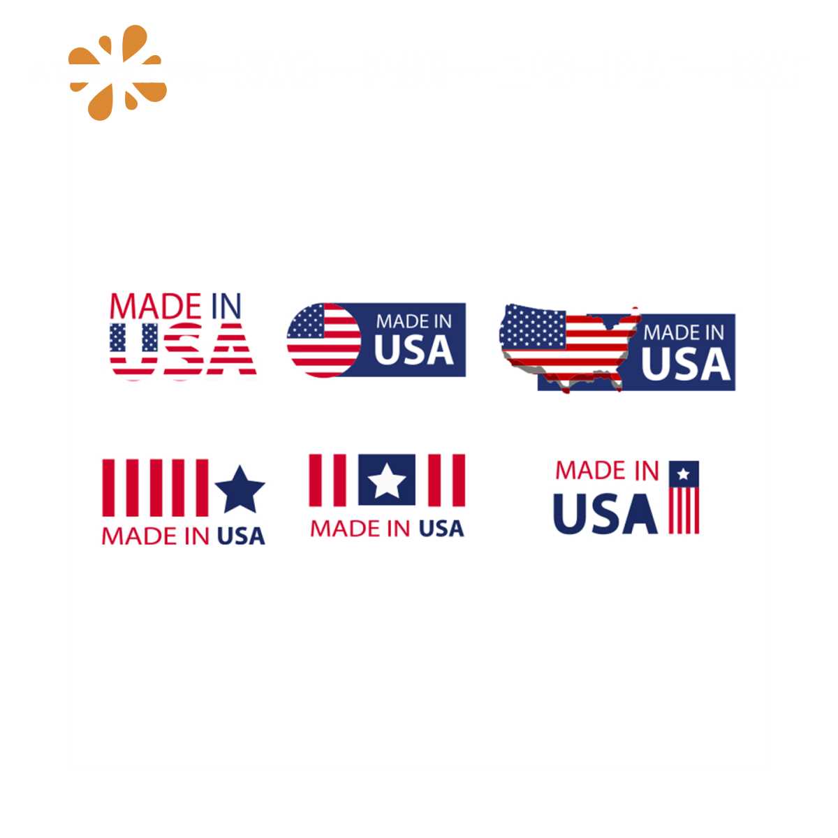 Vector Set 6 Designs About Made USA Labels Nation Svg | Inspire Uplift